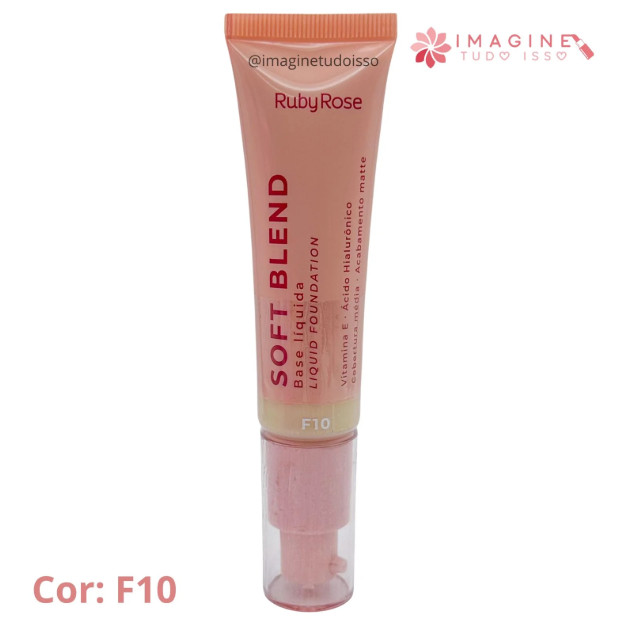 BASE LIQUIDA SOFT BLEND HB-M301-1 F10 / RUBY ROSE | Shopee Brasil