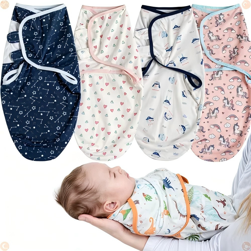 Cueiro Swaddle Ajustável Com Velcro Bebê Enrolado Charutinho Recém ...