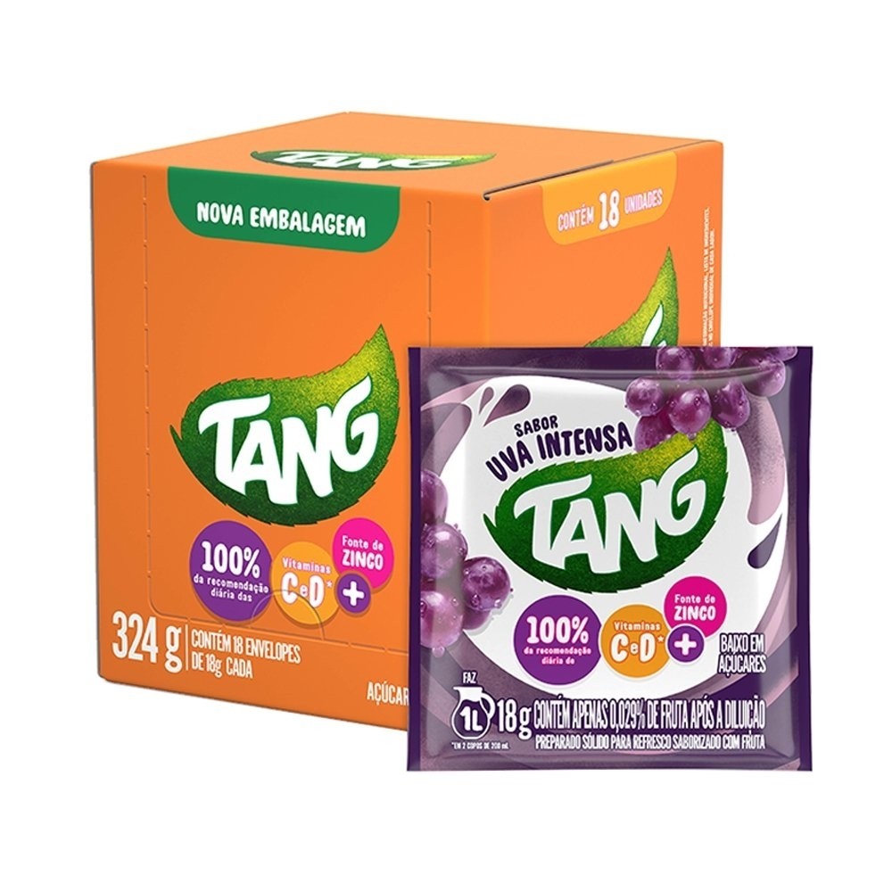 Refresco em Pó Tang Uva Intensa 18g Display com 18 Unidades | Shopee Brasil