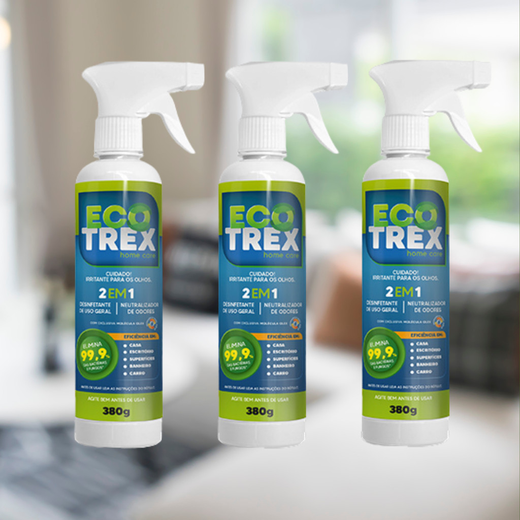 Kit 3 Desinfetante Multiuso Neutralizador Odores Ecotrex | Shopee Brasil