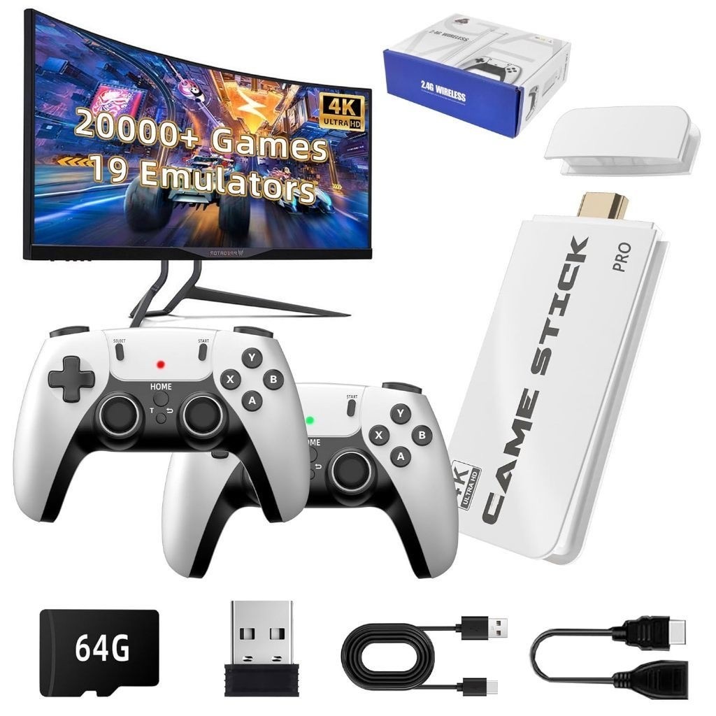 GameStick Retrô M15 PRO 4K Lançamento 64GB 20 mil Jogos Retrô Clássicos ...
