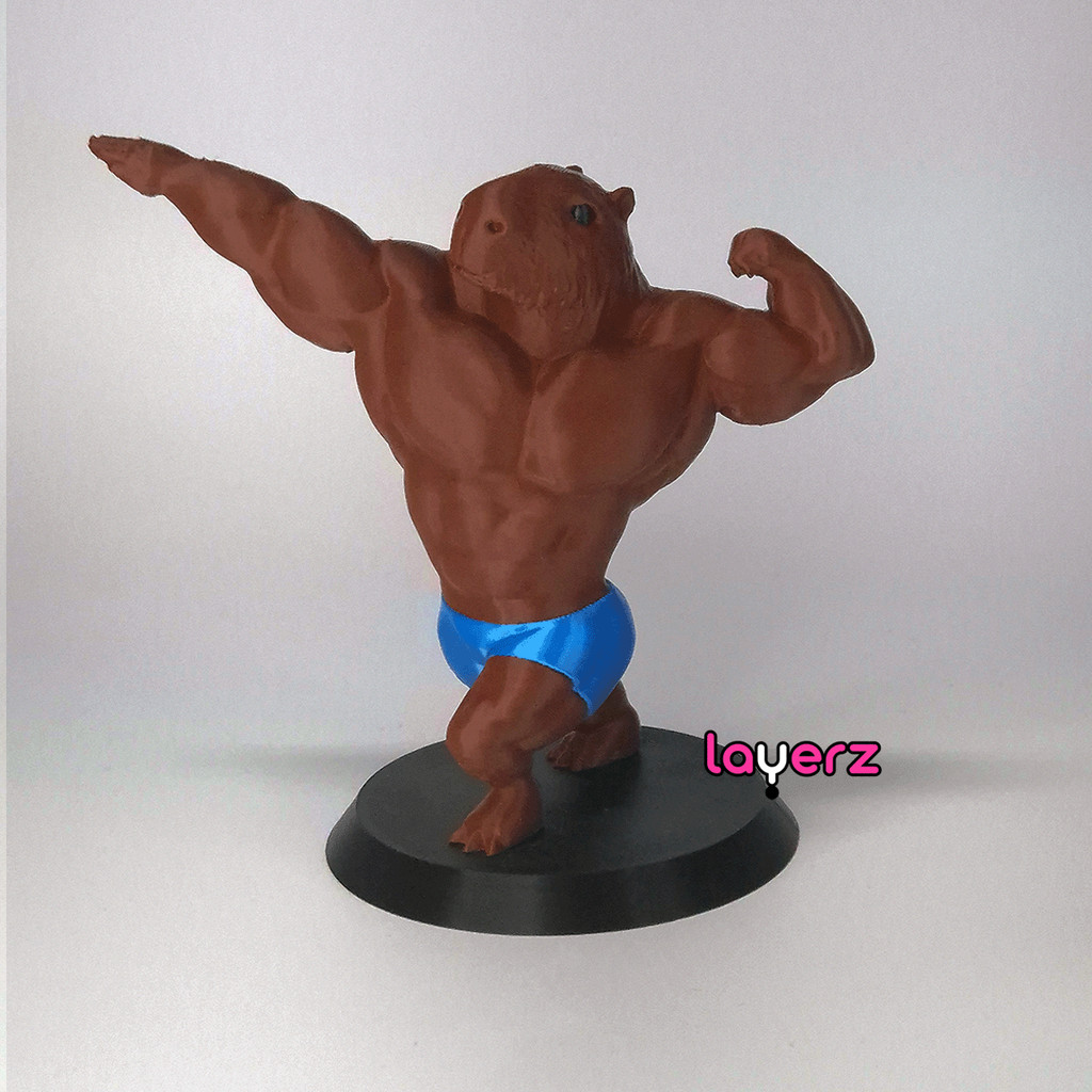 Estátua Capivara Marombeira Maromba Bodybuilder troféu Marombada ...