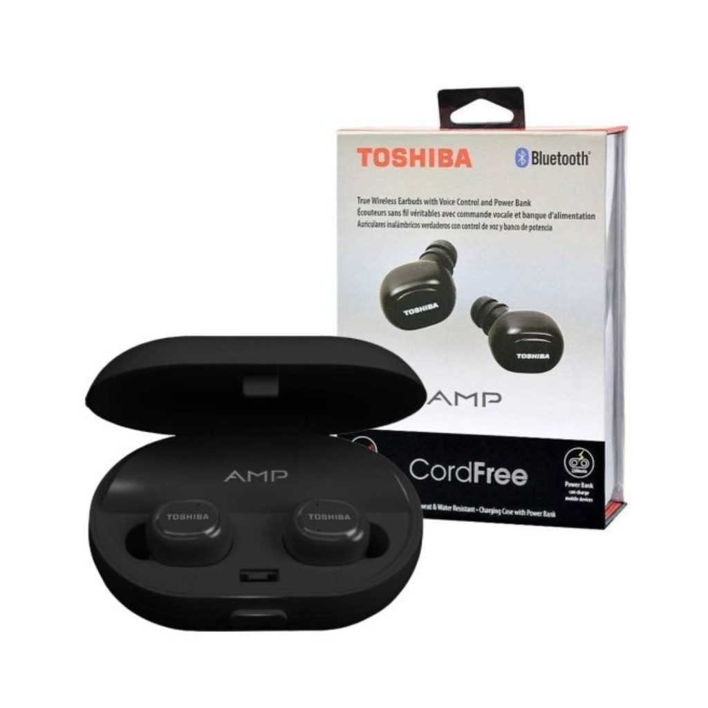 Fone de ouvido sem fio Toshiba True Wireless Bluetooth RZE-BT900E Preto | Shopee Brasil