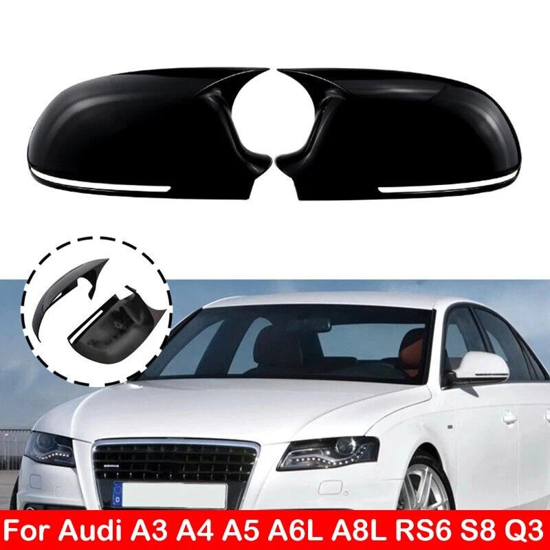 Para Audi A3 A4 B8 A5 A6L A8L RS6 S8 Q3 Espelho Lateral Retrovisor Capa Asa Porta Exterior Vista ...