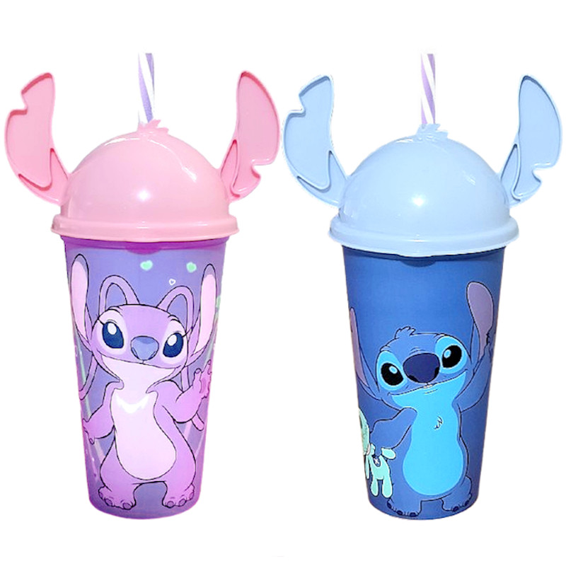 Kit 2 Copos com Orelhas Stitch e Angel 500ml Original Disney | Shopee ...