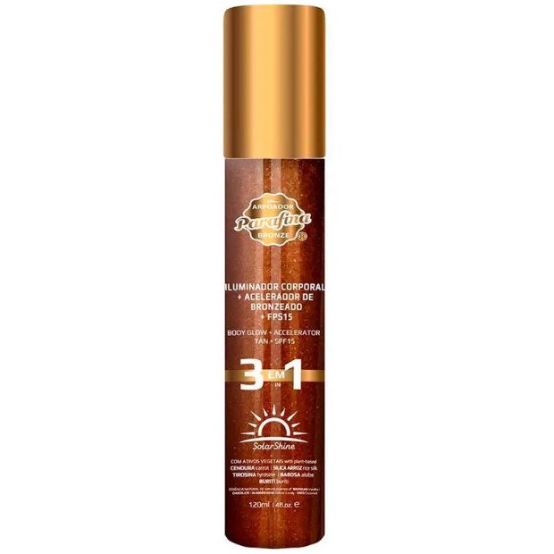 SOLAR SHINE PARAFINA BRONZE SHIMMER FPS15 120G | Shopee Brasil