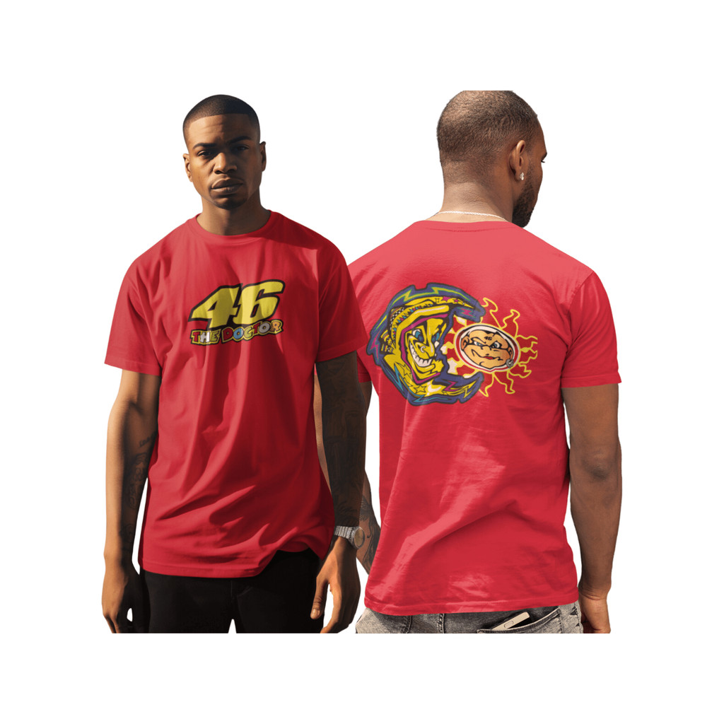 Camisa Unissex Valentin Sol e Lua Moto Gp Rossi 46 Camiseta Role ...