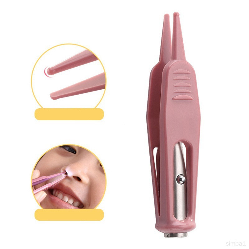 Pinça De Segurança Para Nariz Limpo Baby Dig Booger Com Luz LED ...