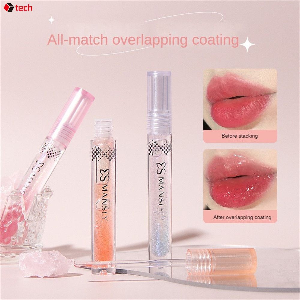 Óleo labial MANSLY, brilho labial hidratante, fino e leve, duradouro e ...