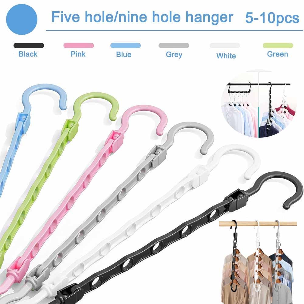 5-hole multi-function multi-color hook hanger saves space and simply ...