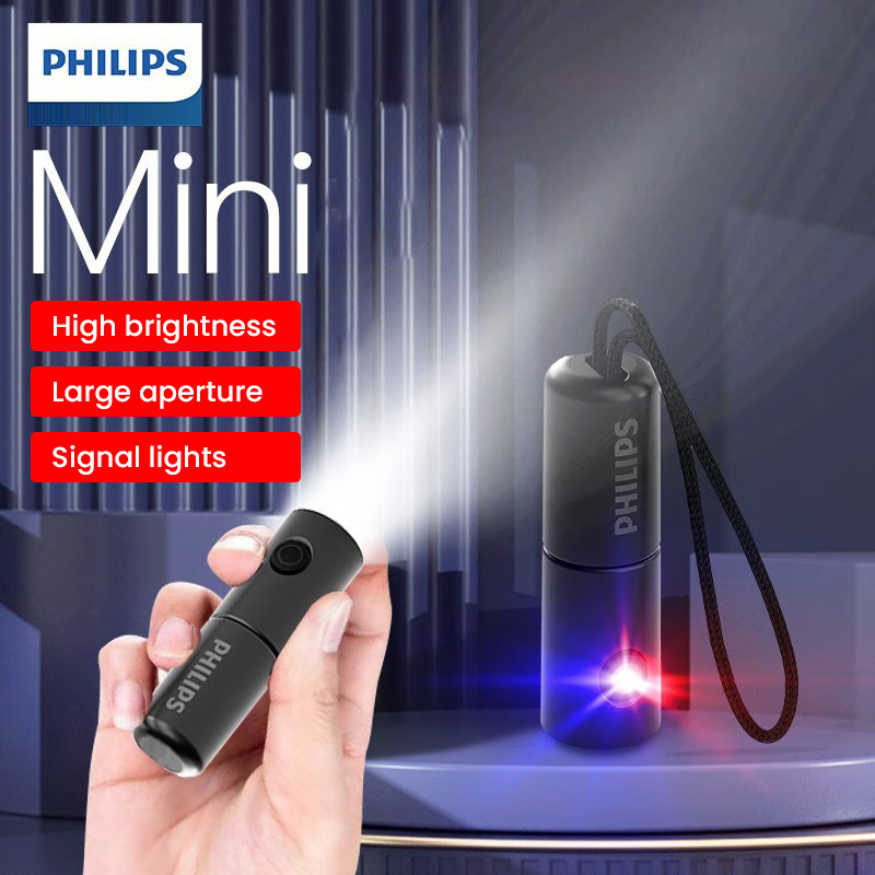Lanterna Philips EDC SFL1126 LED Luz 7 Modos De Sinal Carregamento USB ...