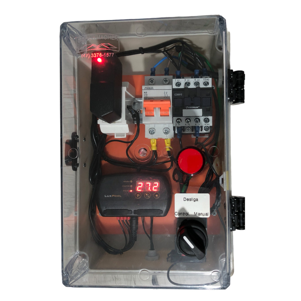 PAINEL PISCINA ACIONA BOMBA CONTROLE TEMPERATURA 220V | Shopee Brasil