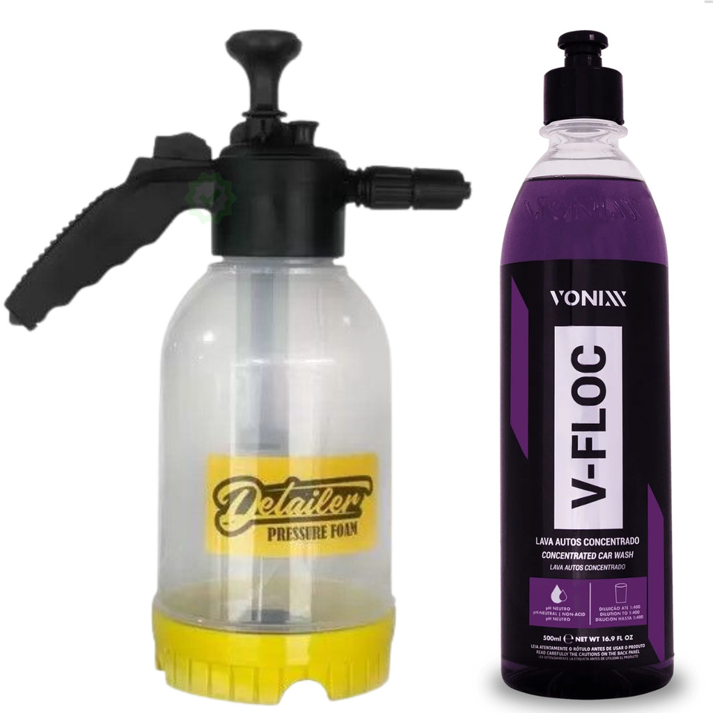 kit Snow Foam Manual 2L e Shampoo V-floc 500ML Vonixx | Shopee Brasil