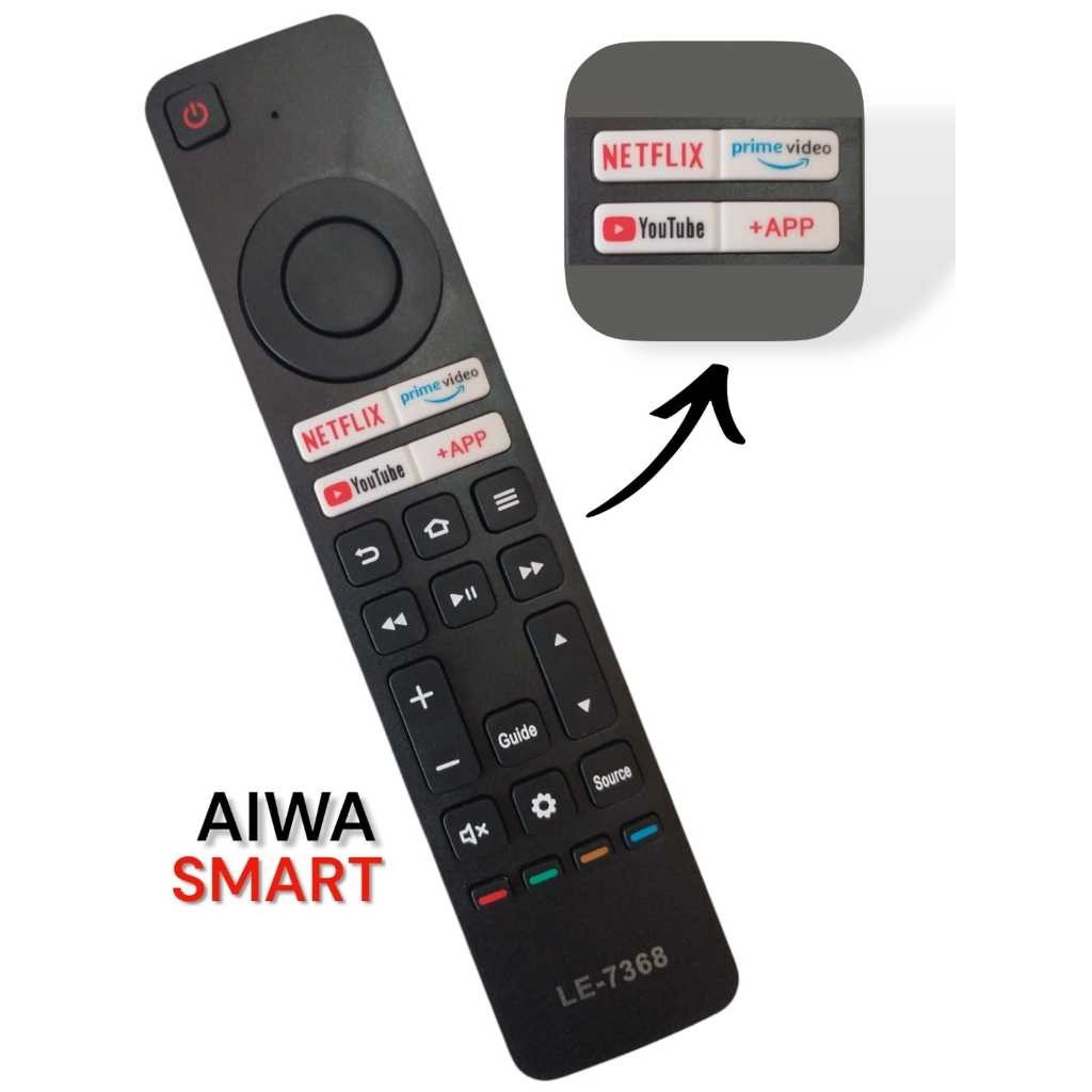 Controle Remoto Compativel Tv Aiwa Smart Tv-43-bl Aws-tv-50-bl-01LE ...