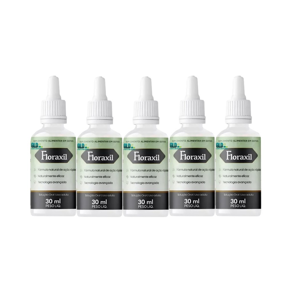 5x Floraxil gotas Premium 30ml - 5 frascos original | Shopee Brasil
