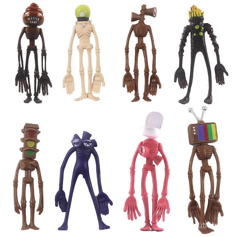 8 Pçs/set 10-12cm Jogo de Terror Cabeça Sirene Humanoid TV Monstro ...