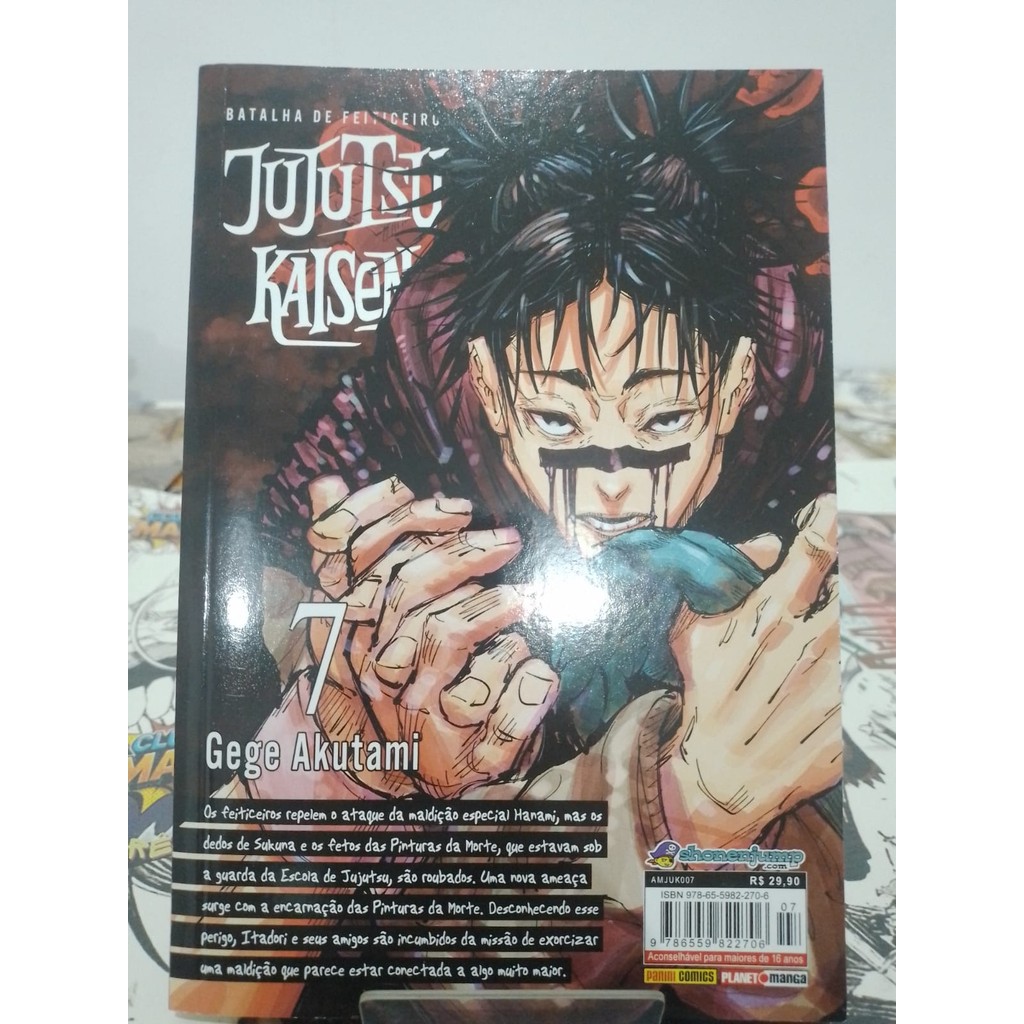 JUJUTSU KAISEN VOL. 7 [MANGÁ] [PANINI] [SHONEN] [LUTA] | Shopee Brasil