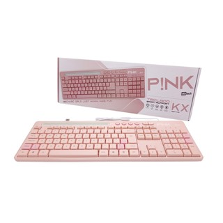 Teclado Rosa para Escritório Games Multifunção com Suporte de Celular ...