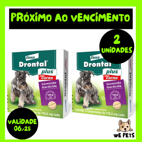Kit 2 x ELANCO DRONTAL PLUS CARNE 10KG C/2 COMP | Shopee Brasil
