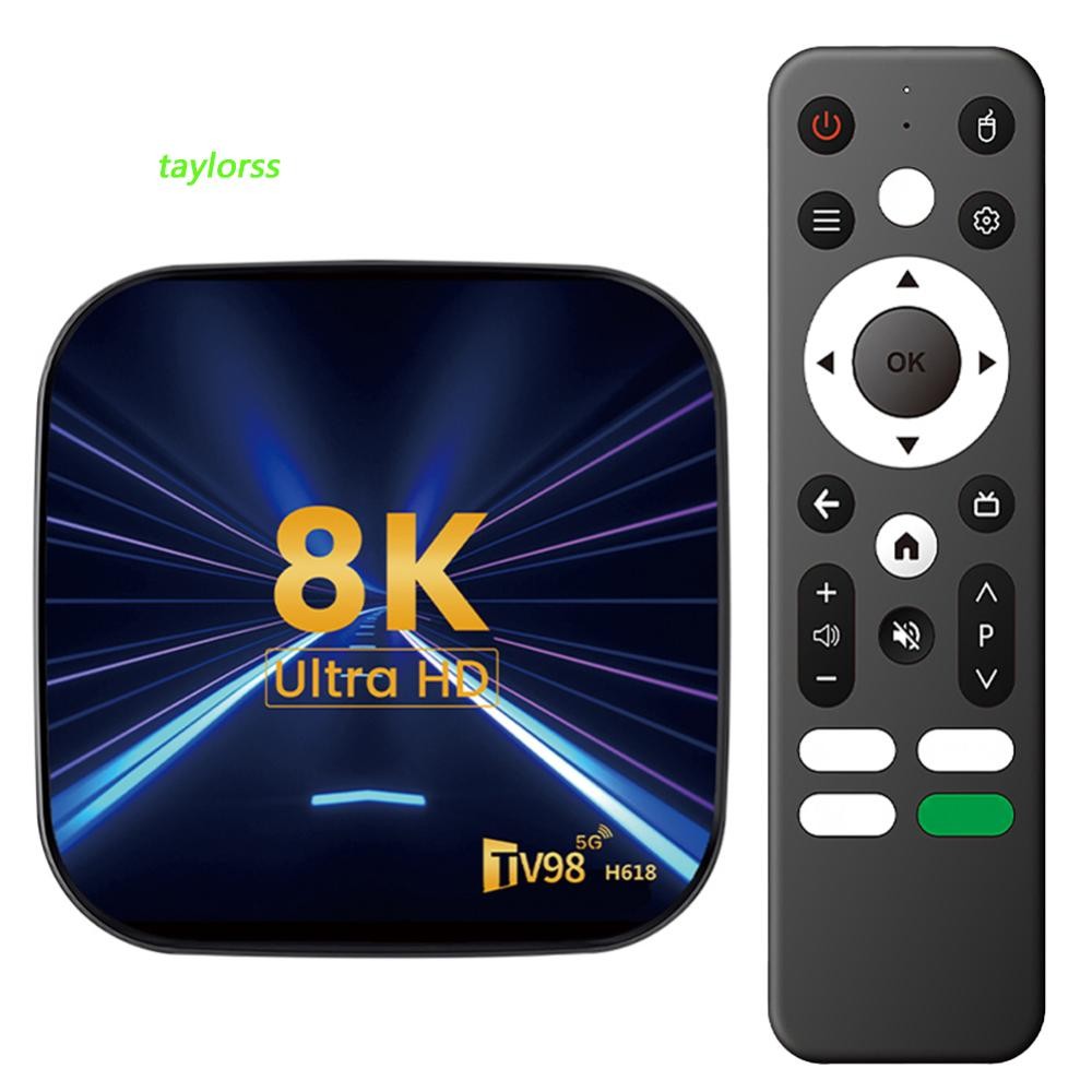 Android 14 TV Box 8K HD Media Player Set Top Com Mídia Remota [taylorss ...