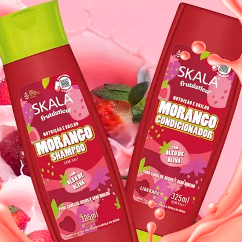 Kit Shampoo e Condicionador Morango Nutrição e Brilho Skala | Shopee Brasil