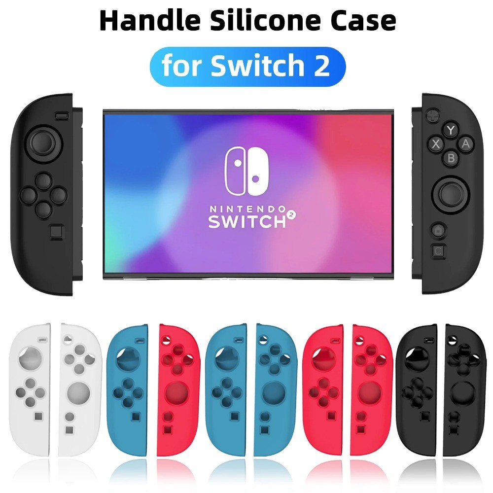 Para Nintendo Switch 2 Joycon Gaming Handheld Controlador Lidar Com Caso De Silicone Destacável ...