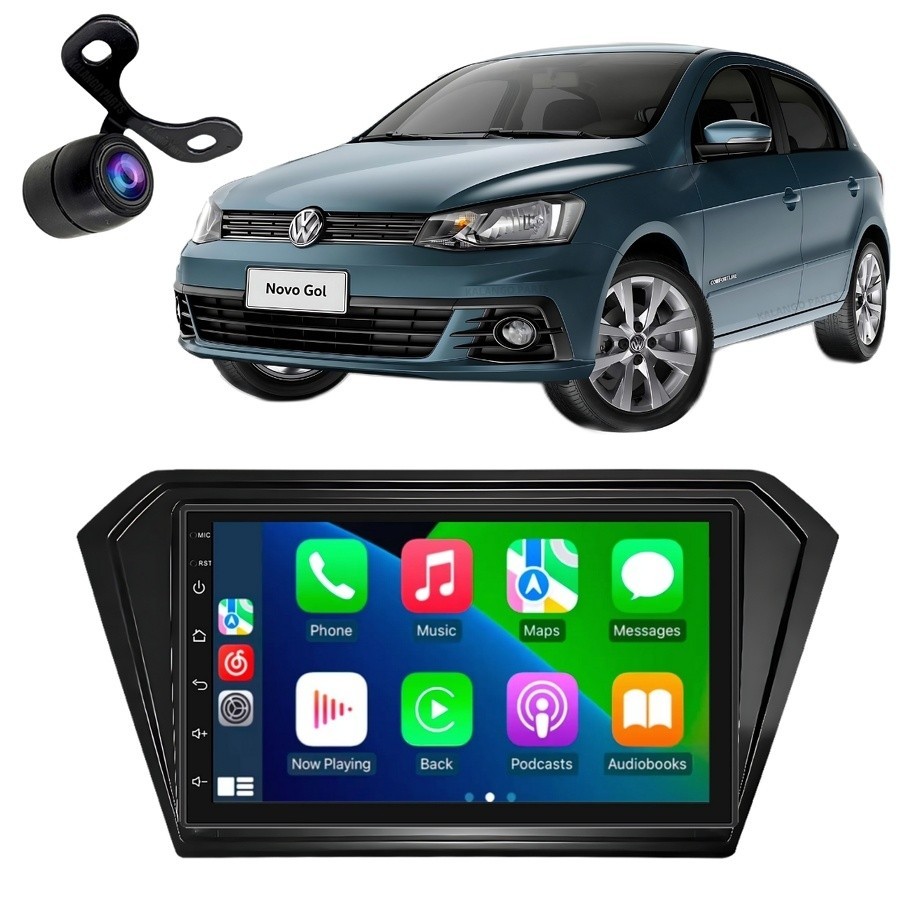 Kit Central Multimídia VW Gol G7 G8 Android Auto Carplay GPS | Shopee Brasil