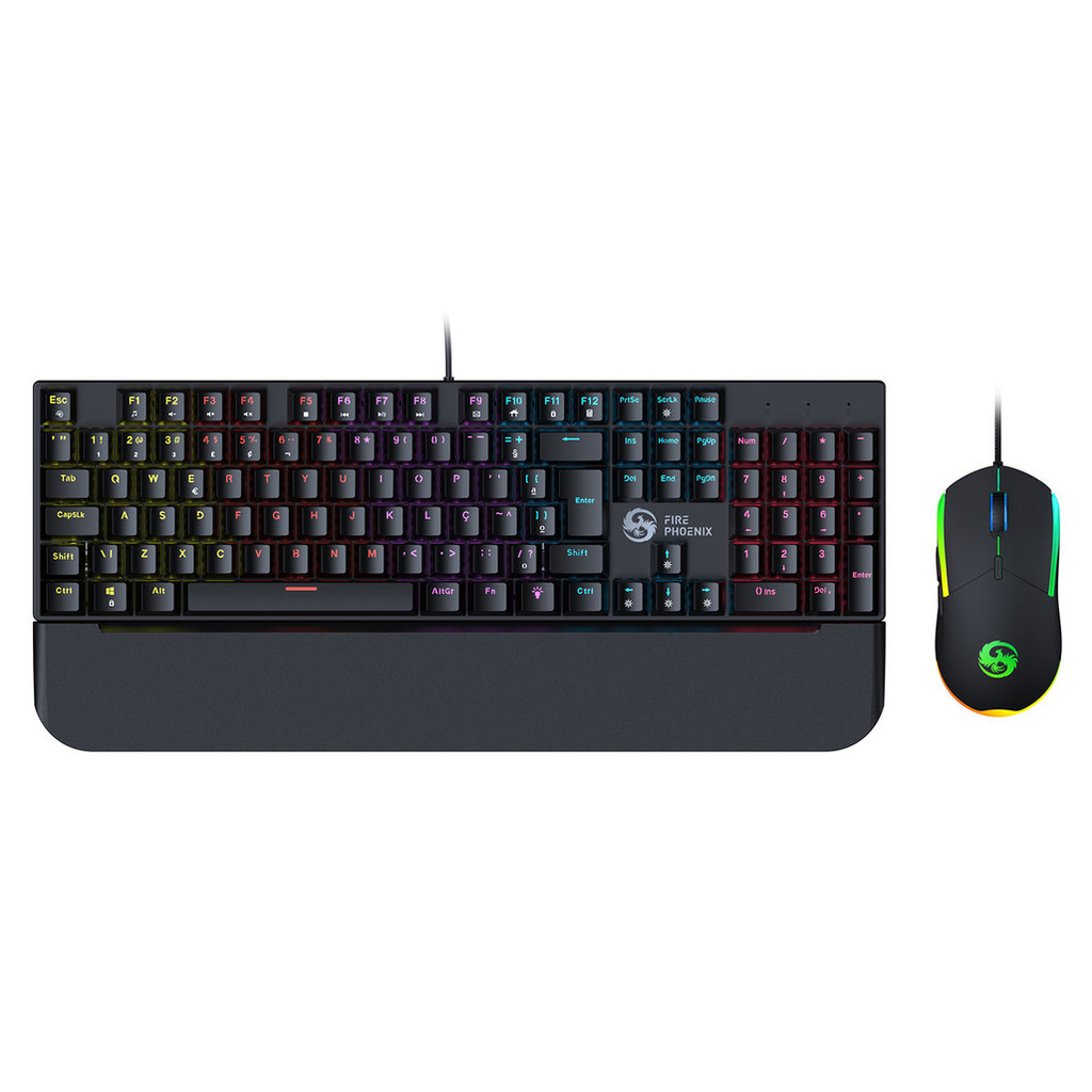 Kit Teclado E Mouse Mecânico Gamer Abnt2 Led Rgb Switch Blue Usb 3200 ...