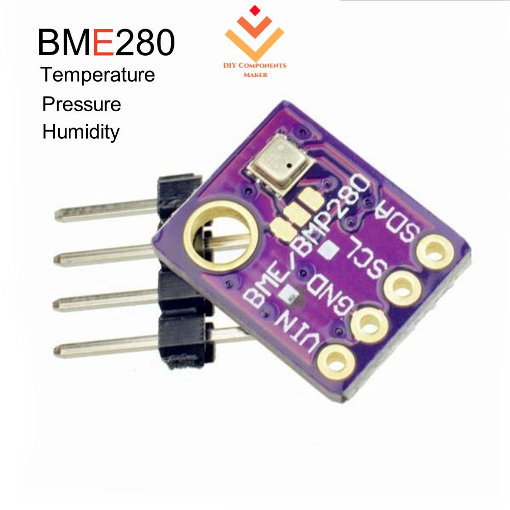 Breakout Temperatura Umidade Pressão Barométrica BME280 1.8-5V DC Módulo Sensor Digital | Shopee ...