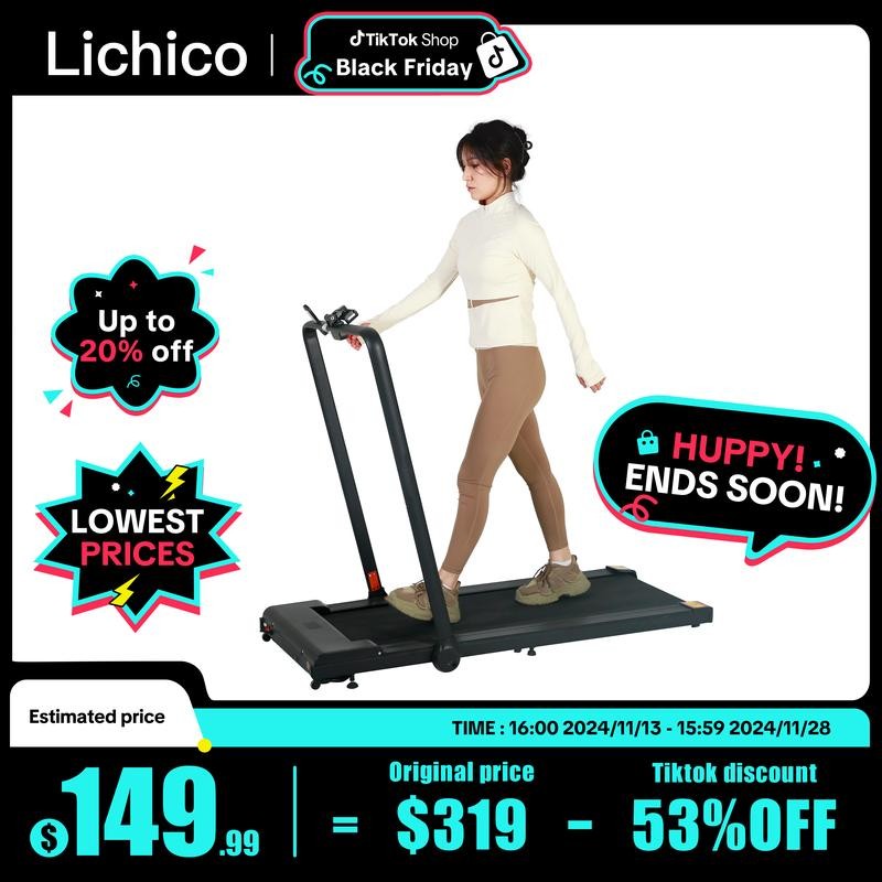 LICHICO/YRUN Under Desk Treadmill 2-em-1 Esteira dobrável portátil com ...
