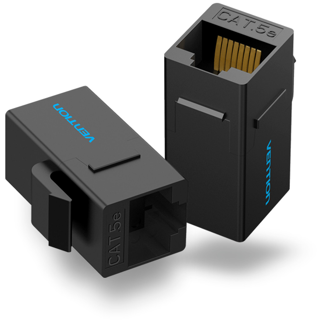 Emenda Extensor Rj45 Adaptador Cabo Rede Cat5 10gbps Vention | Shopee ...