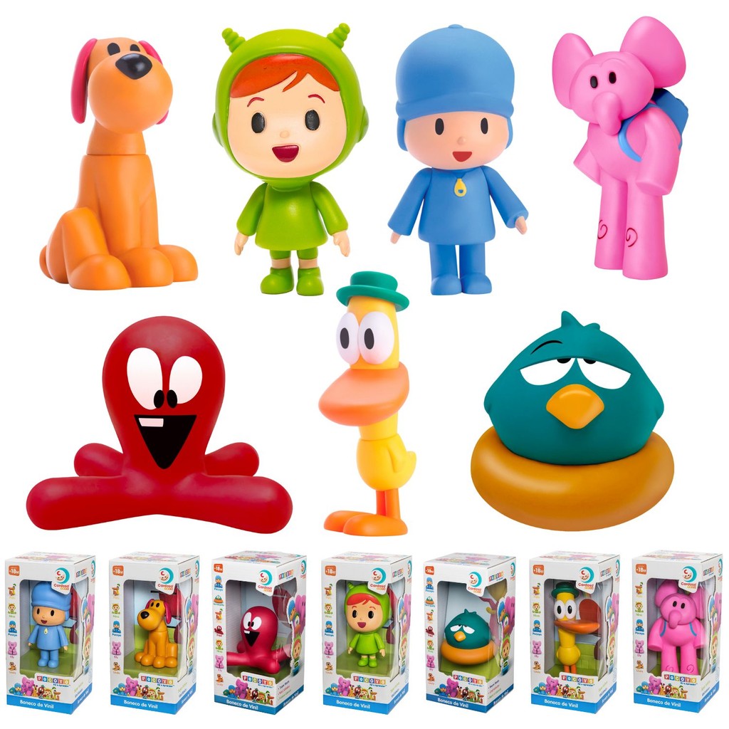 Bonecos Pocoyo E Sua Turma Brinquedo Em Vinil Nina Loula Pato Elly ...