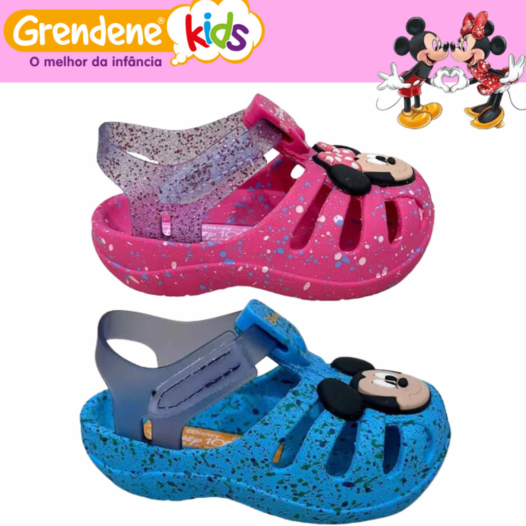 Sandália Infantil Babuch Papete Disney Grendene Mickey Minnie Patrulha ...