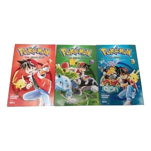 Pokémon: Red, Green, Blue (Volumes 1, 2 e 3) autor Hidenori Kusaka ...