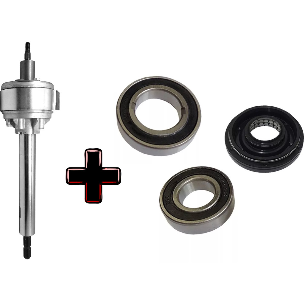 Kit Transmissão + Rolamentos e Retentor Lavadora Electrolux Lte12 Lf11 ...
