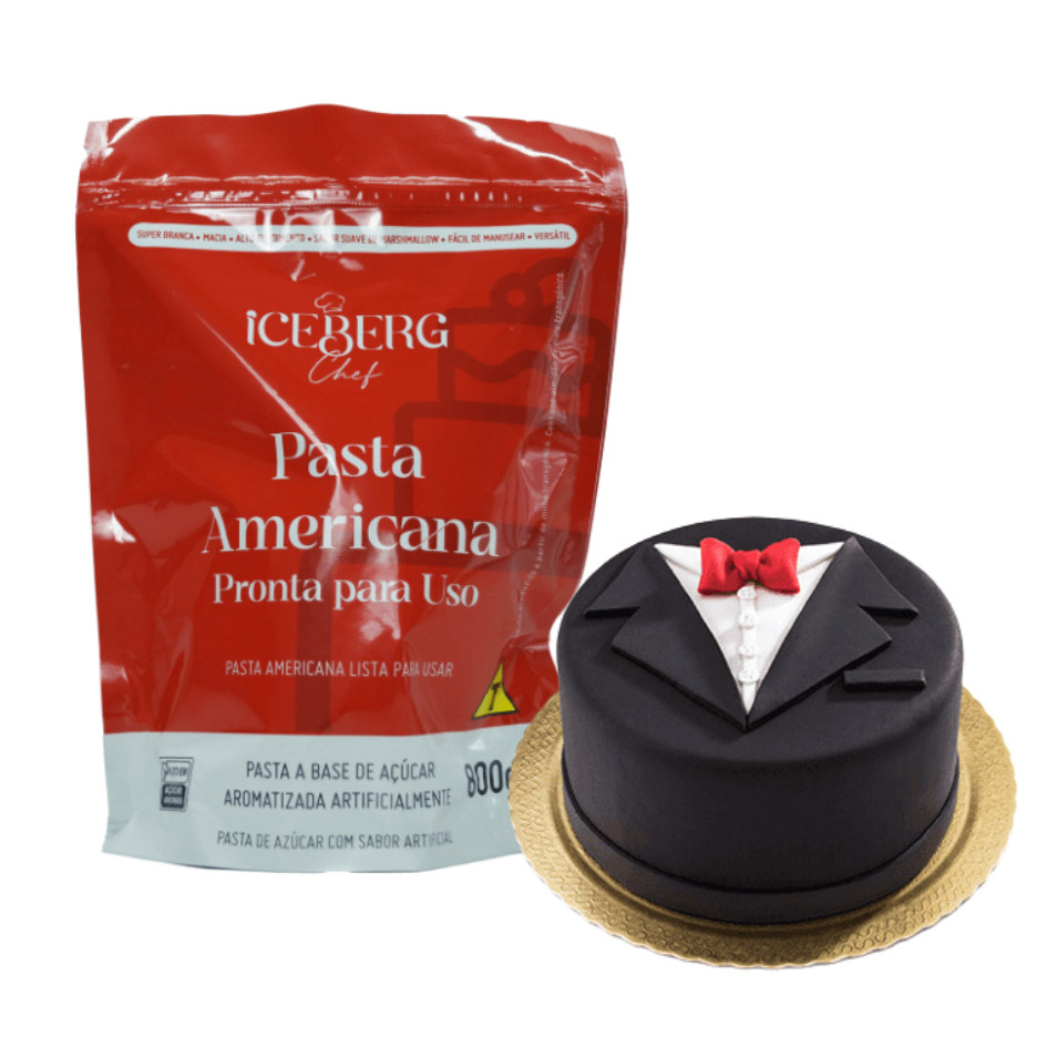 Pasta Americana Pronta Para Uso Branca 800g Decoração Bolo Cupcake ...