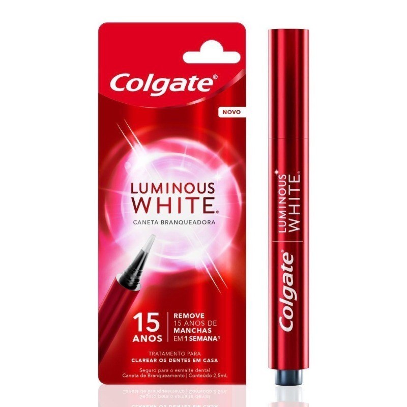 Caneta Branqueadora De Dentes Branca Luminosa Colgate Para Uso Noturno ...