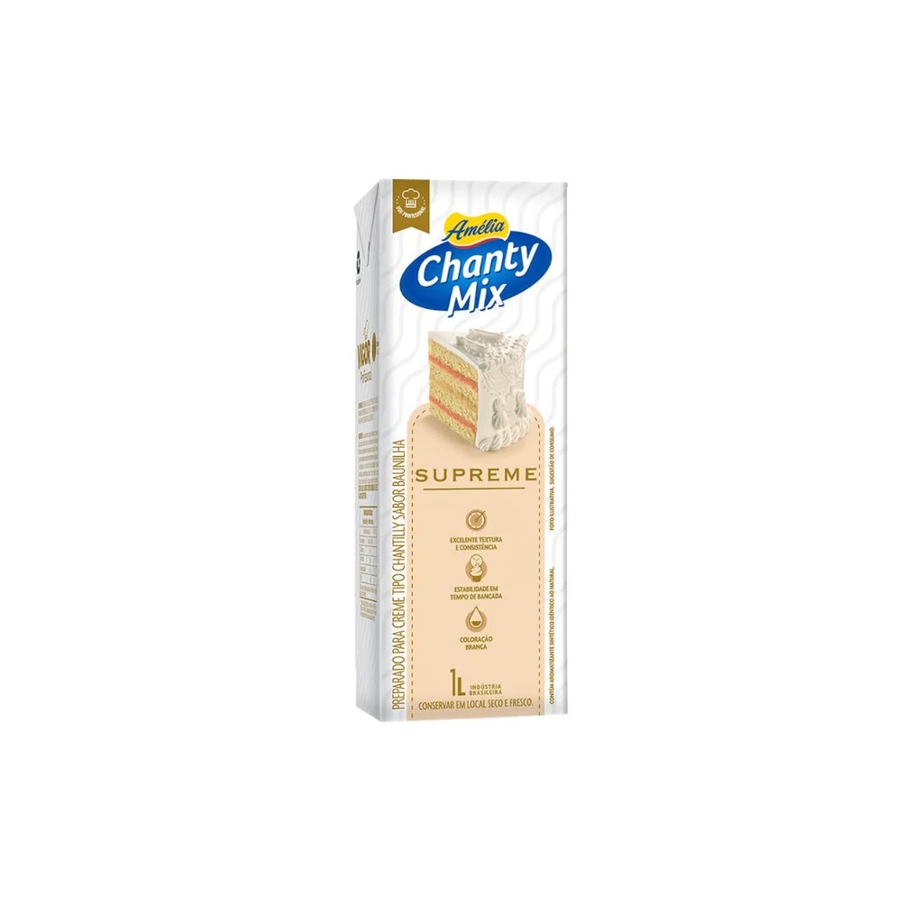Chantilly Amélia Supreme 1 litro Cobertura e Recheio | Shopee Brasil
