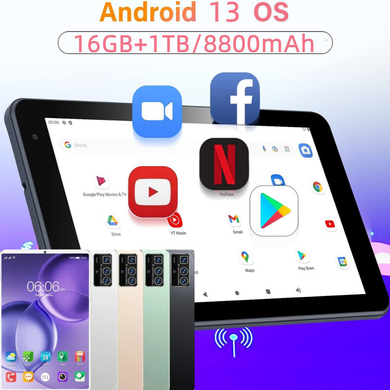 Novo Tablet 12-Polegada Android13 Octa-Core 16GB RAM 1TB ROM Cartão ...