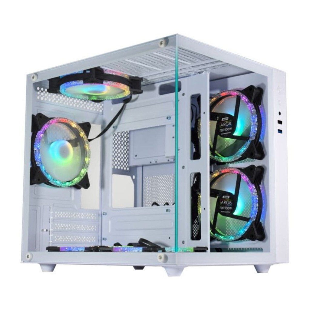 Gabinete Gamer Aquário Micro CG-W2SB Micro Atx Branco K-mex | Shopee Brasil