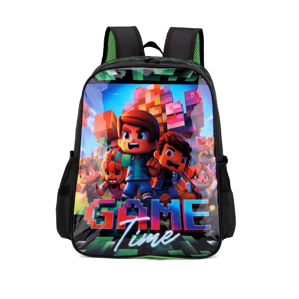 Mochila Infantil Pequena Estilo Minecraft Video Game Time Menino ...