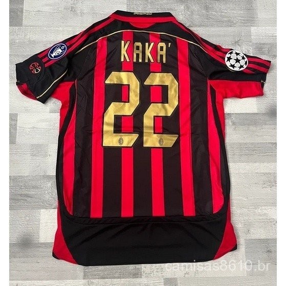 Retro 2006/2007 AC MILAN KAKA MALDINI RONALDO Camisa De Futebol ...