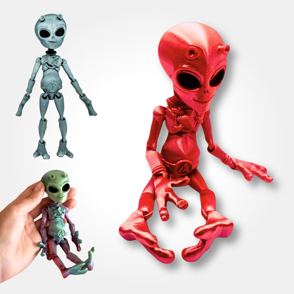 Boneco ET Alien Articulado – Alienígena Divertido, Fidget Toy Sensorial e Presente Criativo ...