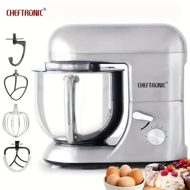 Misturador de Cozinha Cheftronic de 6 Velocidades com Tigela de Mistura ...