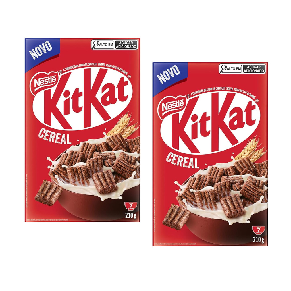 Kit 2 Cereal Matinal Kit Kat Nestlé 210g | Shopee Brasil