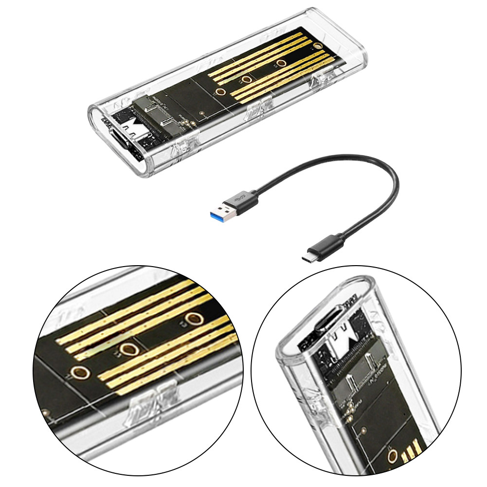 Adaptador SSD Externo M . 2 NGFF SATA Type C USB 3.1 10 Gbps Para 2230 2242 2260 2280 | Shopee ...
