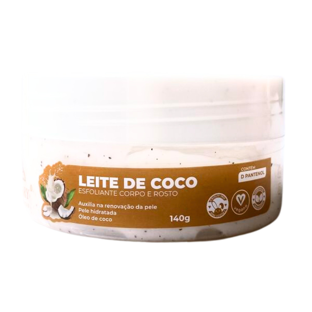 Esfoliante Corpo Rosto Miss Lary Leite de Coco VB-234 140g | Shopee Brasil