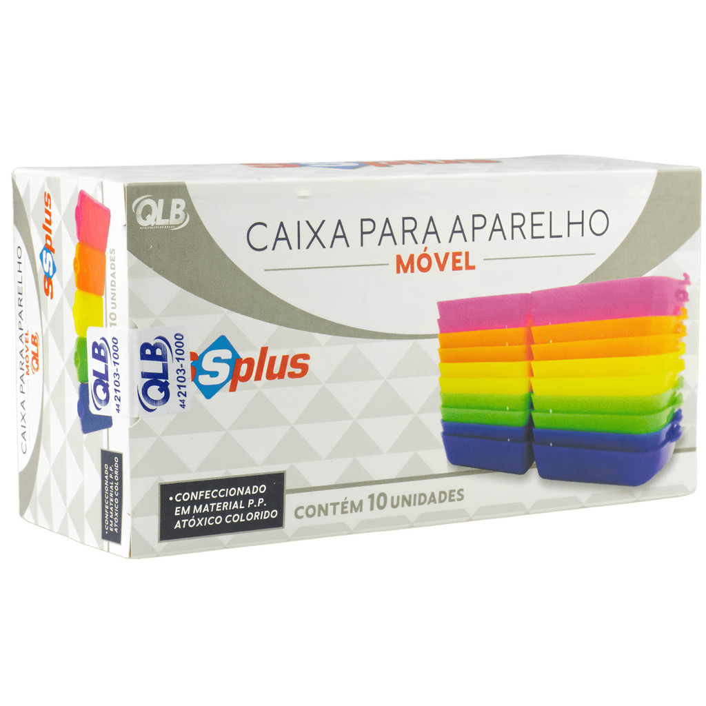 CAIXINHA ESTOJO APARELHO ORTODONTICO MOVE SSPLUS CORES SORTIDAS CAIXA ...