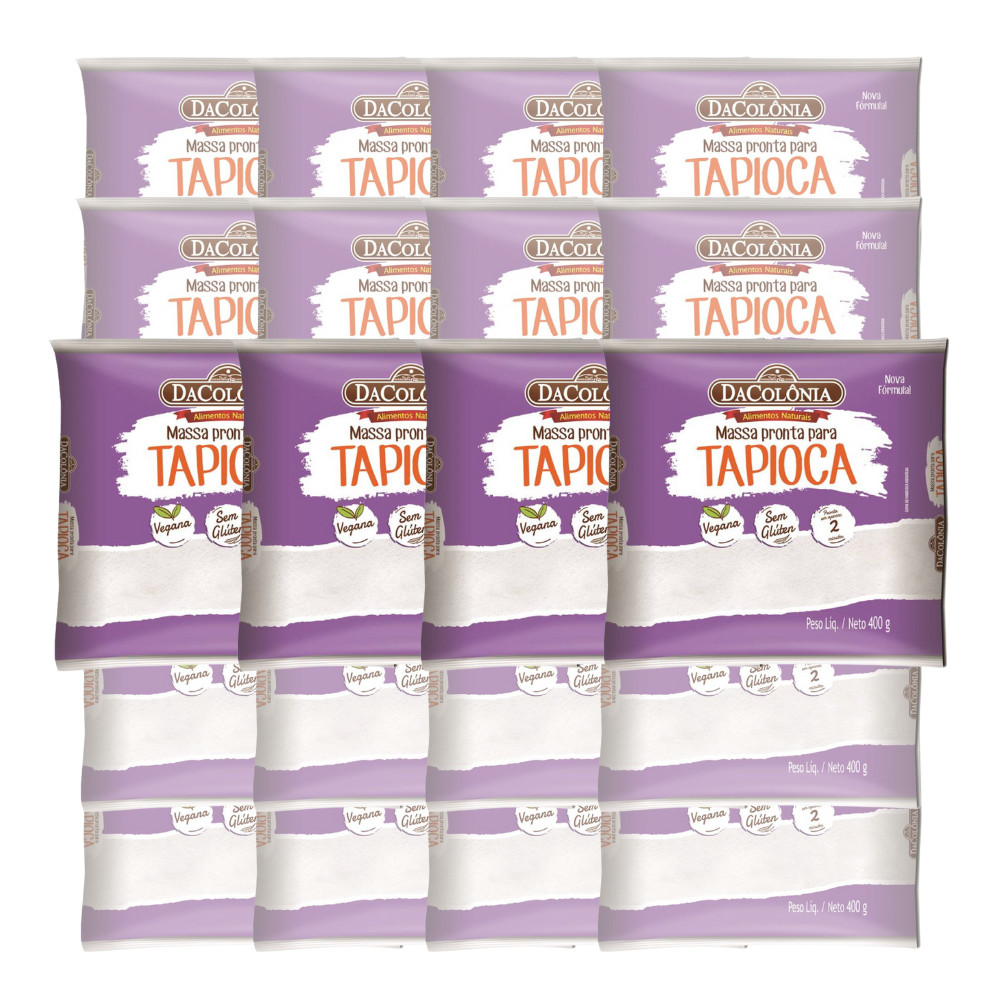 Tapioca Massa Pronta 400gr - Dacolônia 20un | Shopee Brasil