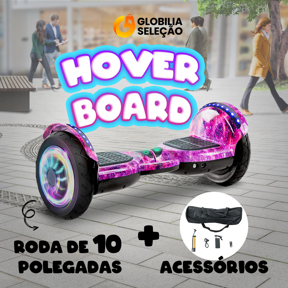 Hoverboard Overboard Skateboard Elétrico Infantil e Adulto 10" LED ...